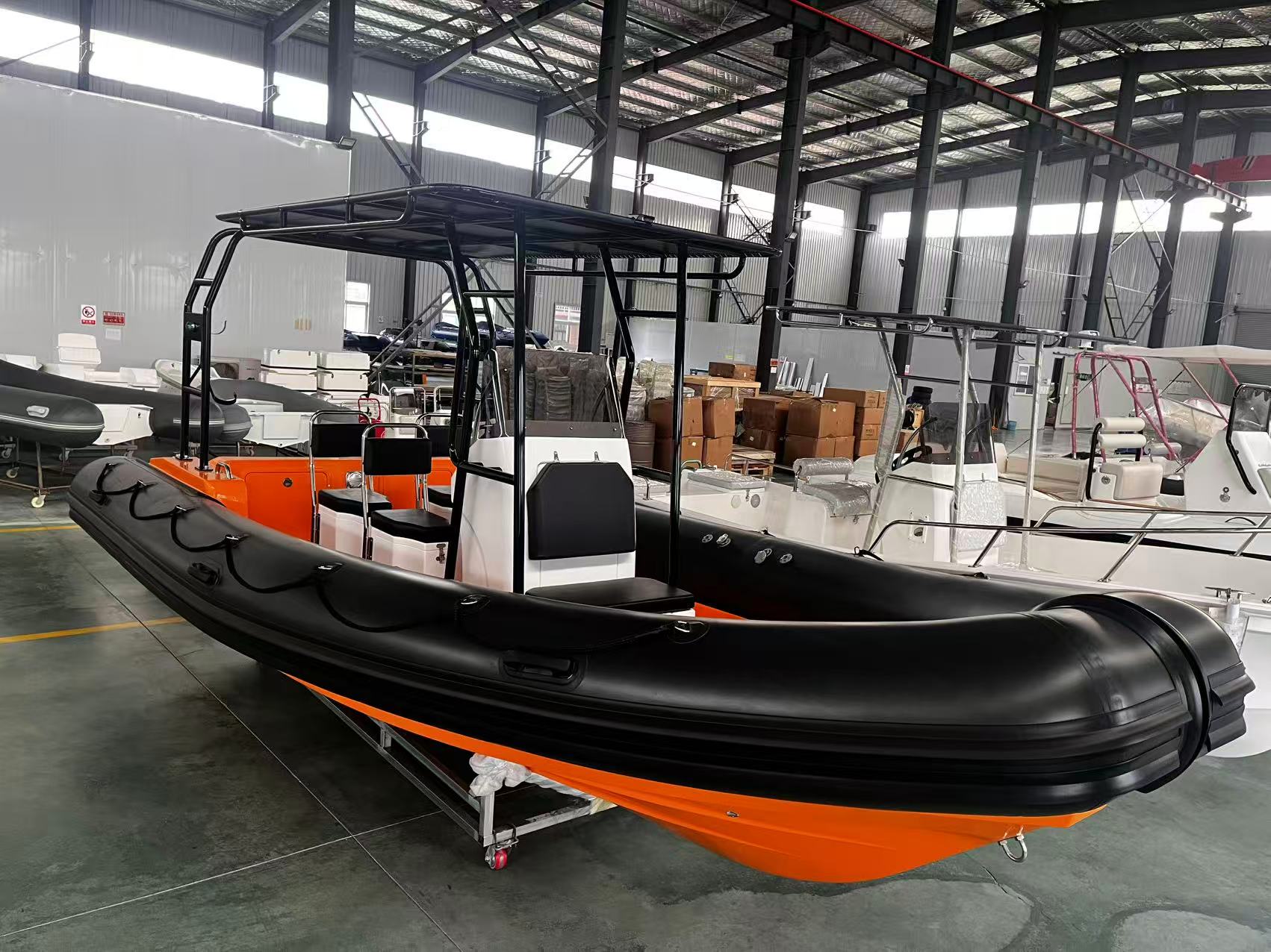 Liya 6.6m Black RIB - 250HP Patrol & Security Boat