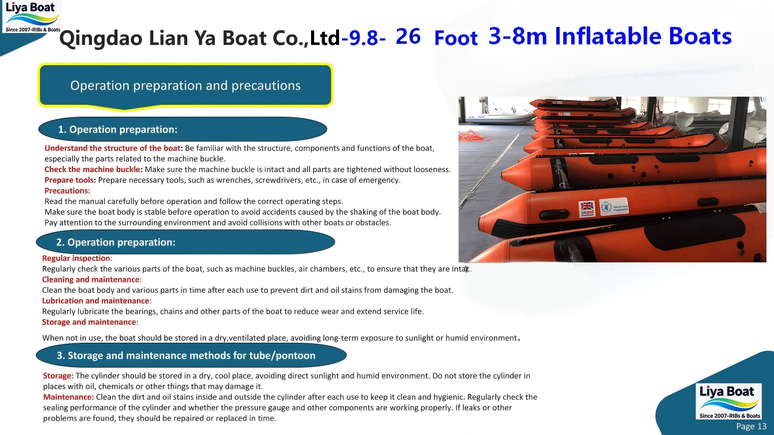 Liya 3-8m Hypalon Inflatable Boats - Liya Boat